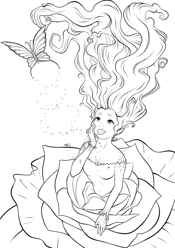 Draw cute illustrations for children to color by Nati_c | Fiverr