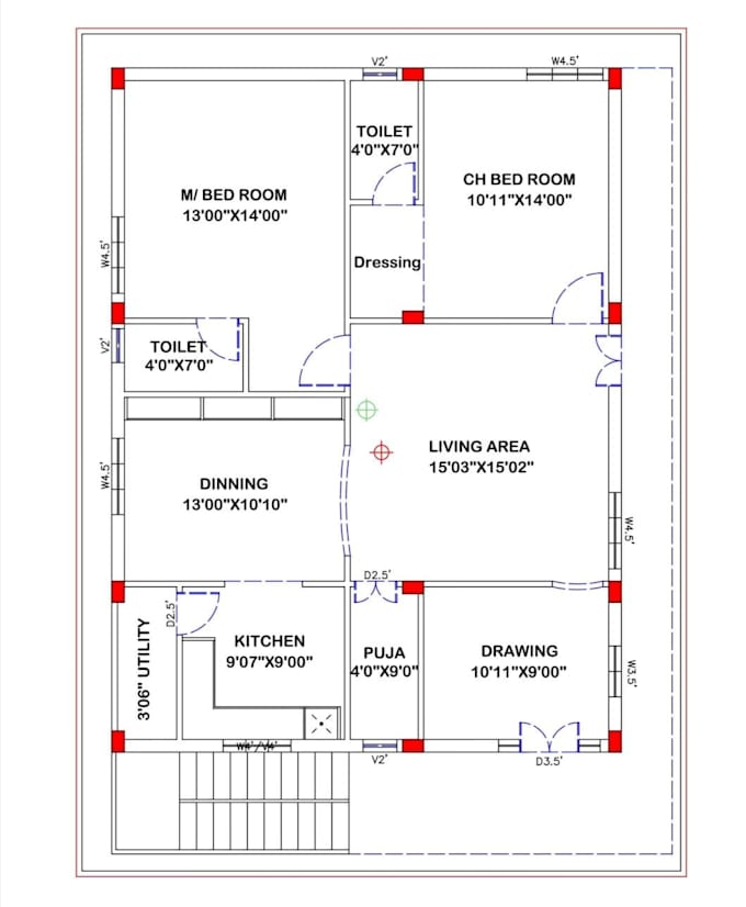Draw 2d floor plans, and also provide drawing modifications by ...
