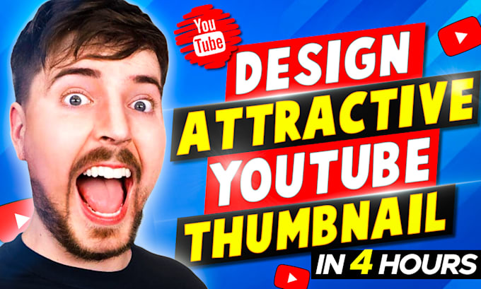 Design attractive youtube thumbnail in 3 hours by Dukehiggins | Fiverr