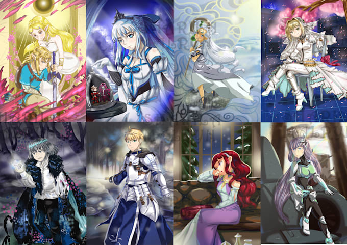 Draw anime art of your chara for fan art, splash art, by Sharilamalryn ...