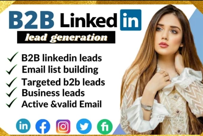 Do b2b lead generation and targeted b2b leads linkedin leads by Sumitarani | Fiverr