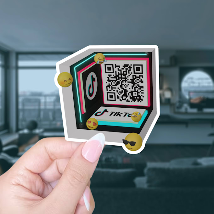 Create professional qr code sticker design with all your business ...