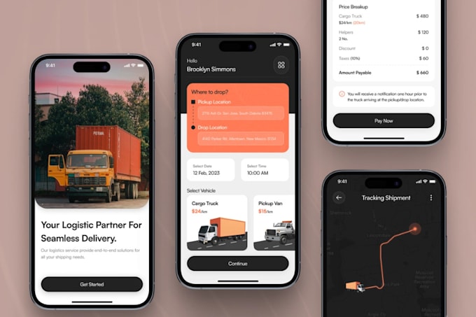 Build logistics truck booking app,transportation,freight management ...