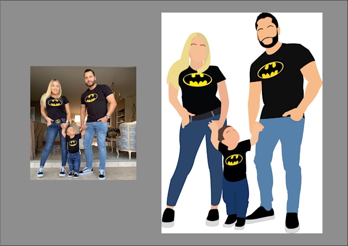 Draw a vector minimalistic portrait from your photo by Honeymxon | Fiverr