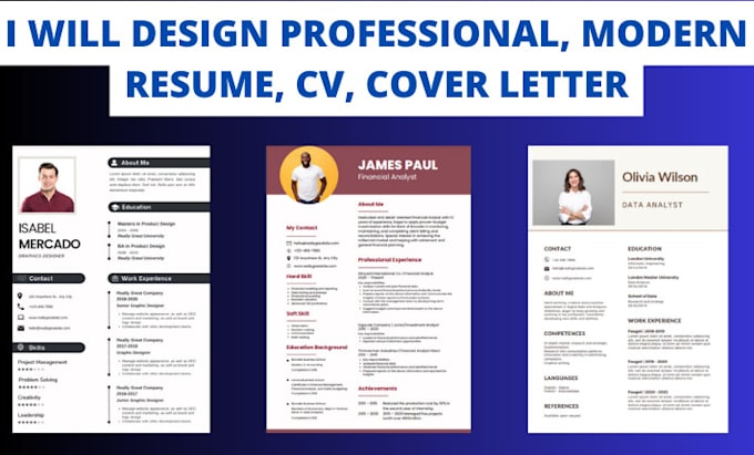Design professional, modern resume, cv, cover letter for your career ...