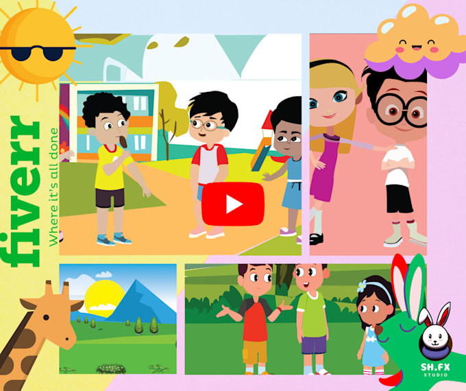 Draw cartoon youtube thumbnail by Sh_fx_ | Fiverr