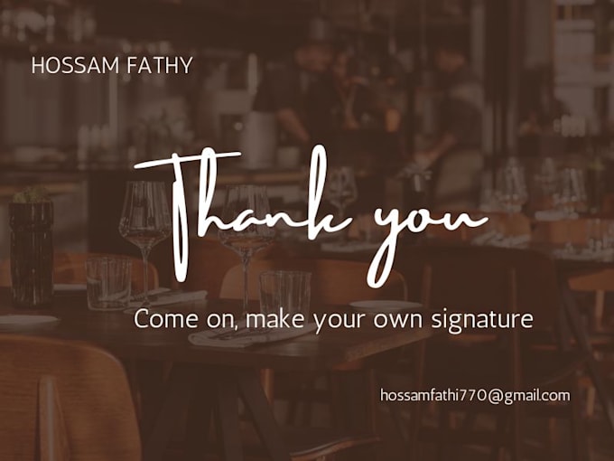 Hossam fathy signer designer by Hossam_fathy123 | Fiverr