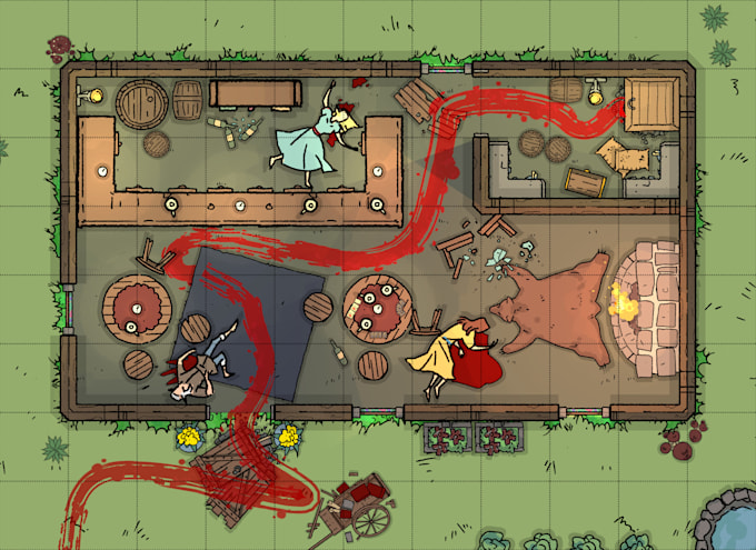 Design a battlemap for tabletop, books, games, etc by Inkdropdreams ...