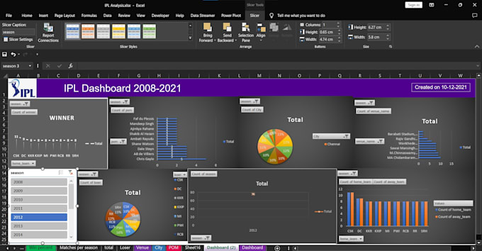 Create charts, pivots, and dashboards for your data in excel by Harshraj7837 | Fiverr