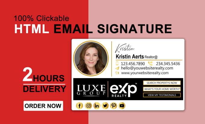 Design clickable html email signature, animated email signature html by ... Design clickable html email signature, animated email signature html by ...