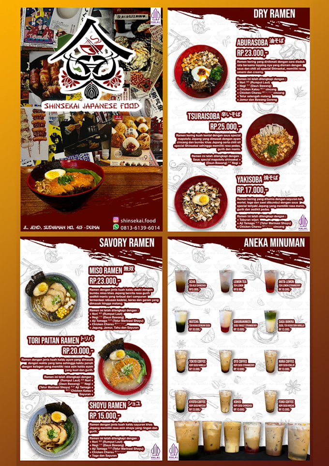 Design unique foods and beverages menu for your restaurants and cafe by ...