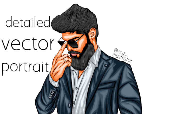 Create a detailed vector art portrait for you by Ouz_illustrator | Fiverr