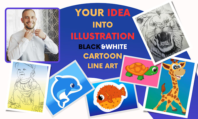 Illustrate draw cartoon or line art for you by Sviatdrawer | Fiverr
