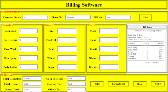 Create the desktop application like hotel billing software by ...