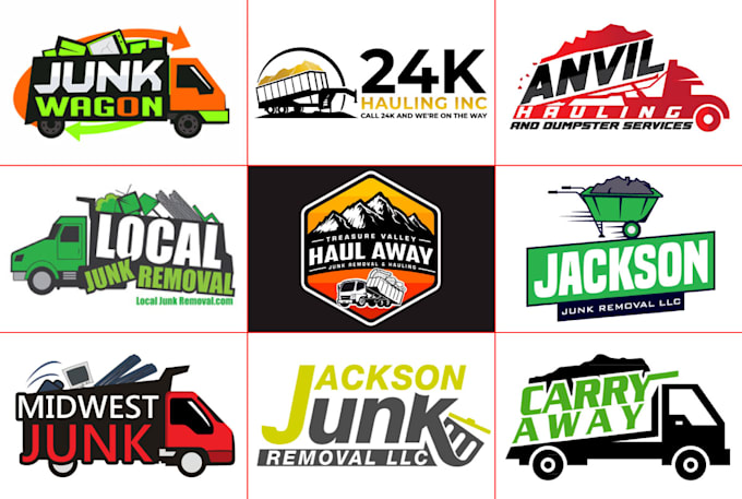Do modern junk removal, hauling service and cleaning logo by Rr_d3sign ...