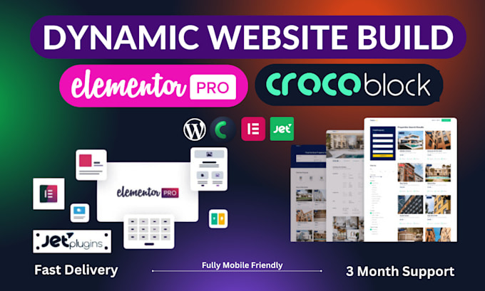 Build dynamic wordpress website with crocoblock jetengine and elementor pro by Abdur_rahim ...