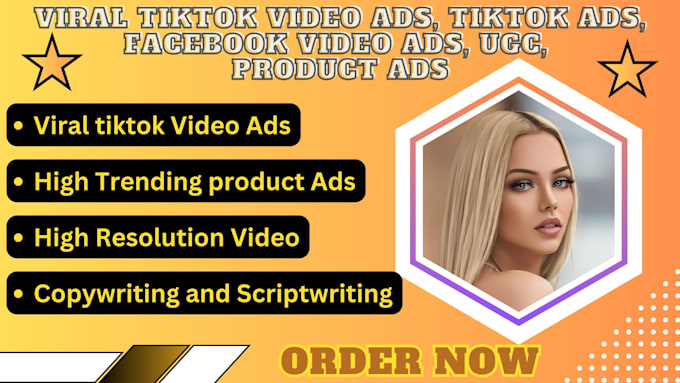 Do viral tiktok video ads, tiktok ads, facebook video ads, ugc, product ...