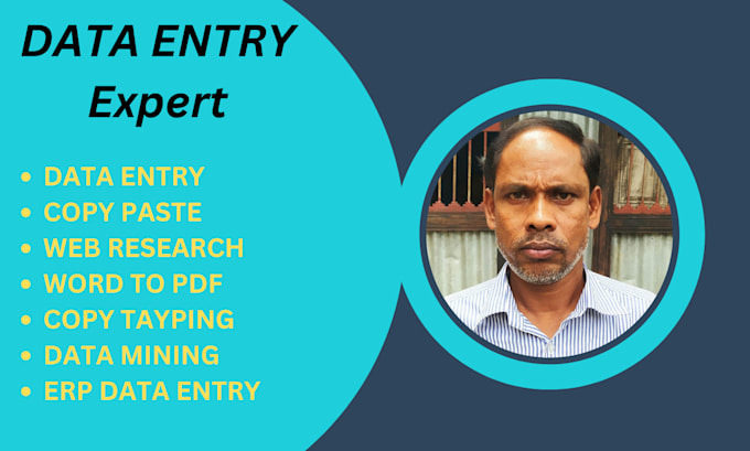 Do perfect data entry copy paste web research data mining word excel by Shamim302463 | Fiverr