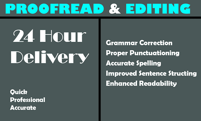 Thoroughly proofread, edit and improve your document by Rhaiyaproofread ...
