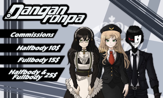 how to draw in the danganronpa style