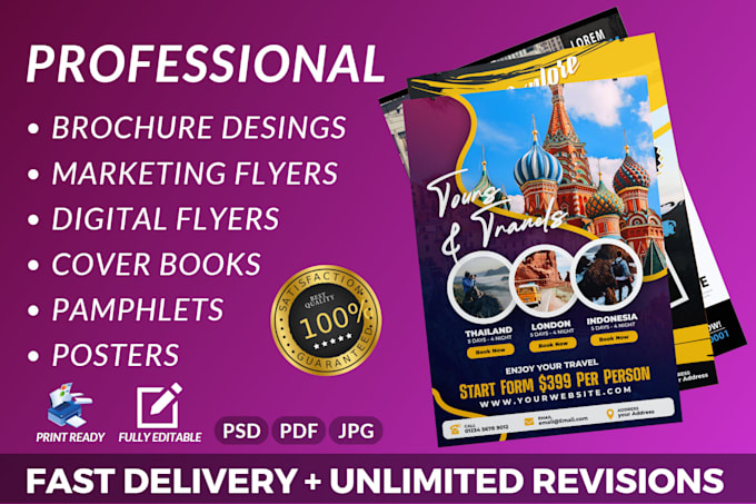 Design a appealing flyer, brochure, posters for your business by ...