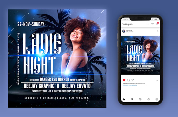 Design instagram, party, event, birthday flyer or poster by Sanambefa ...