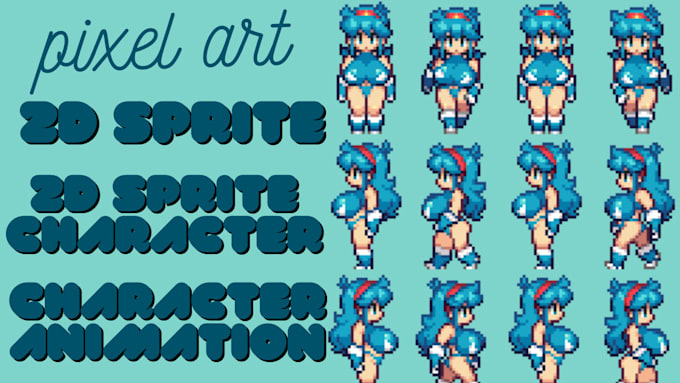 Create 2d sprite character, sprite sheet, sprite sheet animation, pixel ...