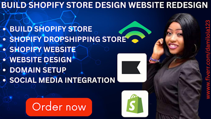 Build shopify store design website redesign for shopify dropshipping ...