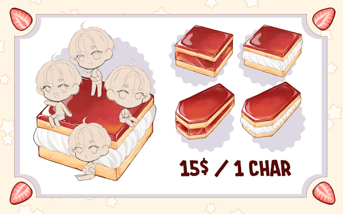 Draw your character on a cakeee by Redcantsleep | Fiverr