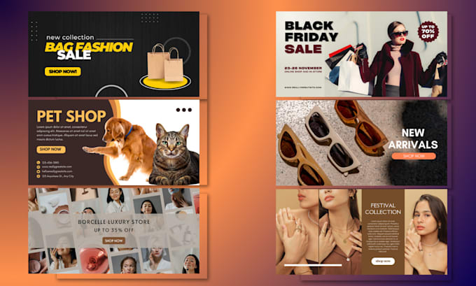 Do shopify store banner any web banner design for you by Allin17 | Fiverr