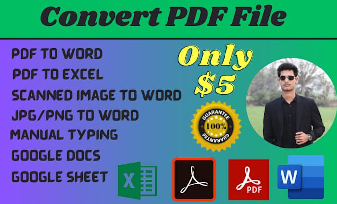 Innovative pdf to excel, word conversion, data entry, typing by Ashrafulnetwork | Fiverr