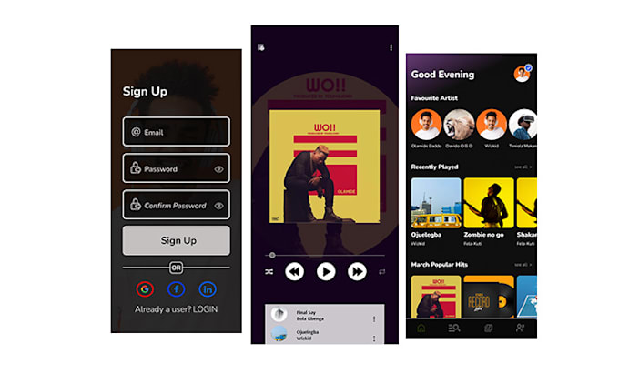 Design a creative user interface for your app by Falolufelix | Fiverr