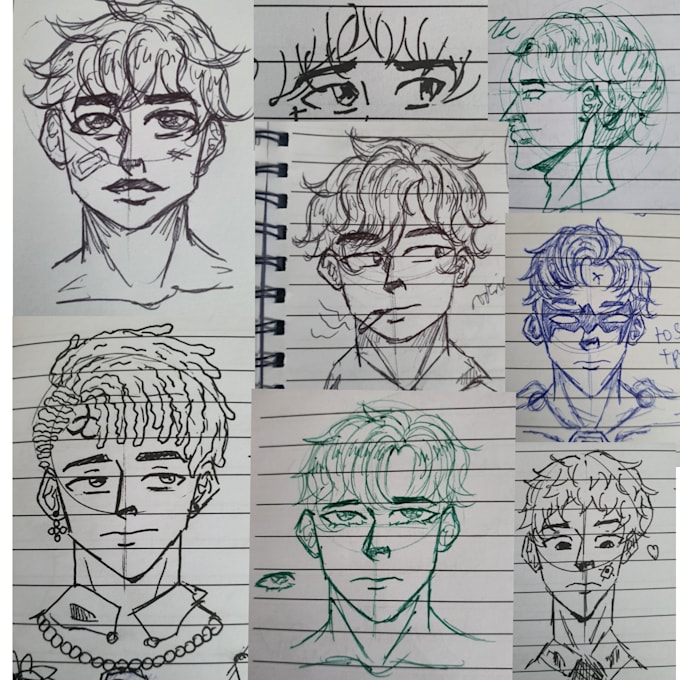 Draw your character on paper by Cloudtyfty | Fiverr