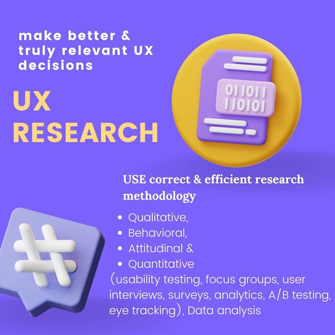 Help you in user experience research strategy and process by ...