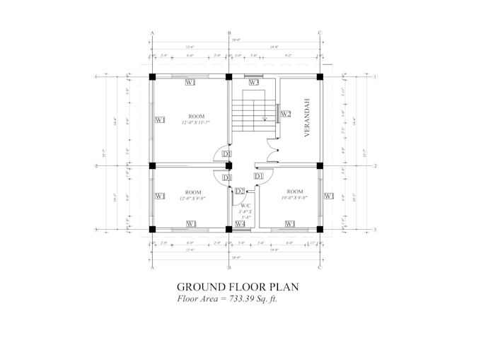 Professional stunning autocad 2d floor plan design services by Rameshpradhan90 | Fiverr
