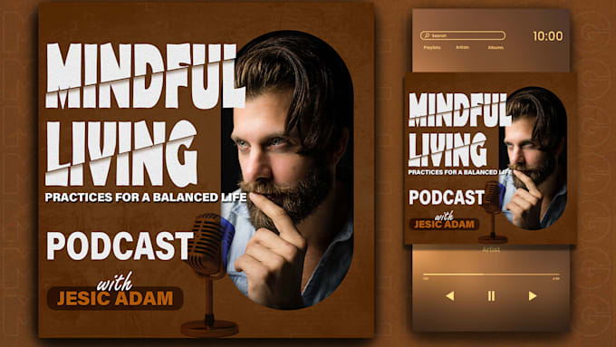 Design a professional and custom podcast cover art by Meenu_designer ...