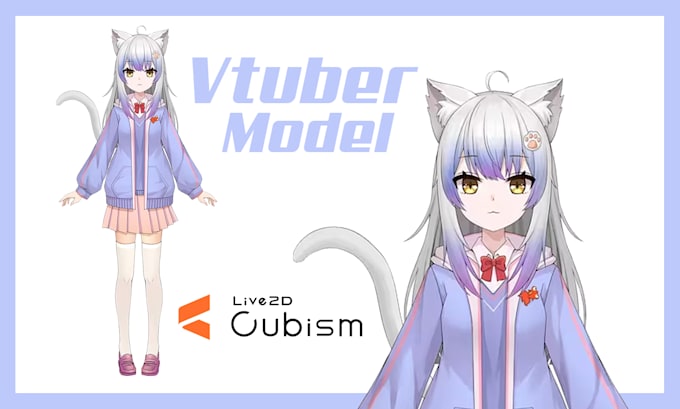 Draw an anime vtuber model ready to rig in live2d by Riggmate | Fiverr