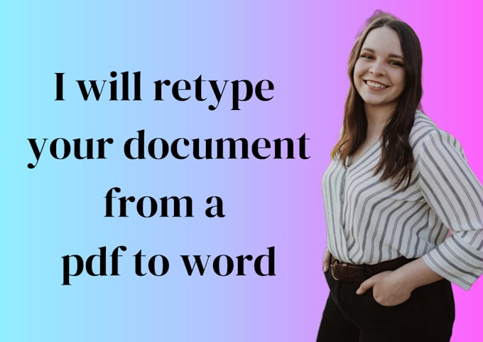 Retype your document from a pdf to word by Megz_vn1 | Fiverr
