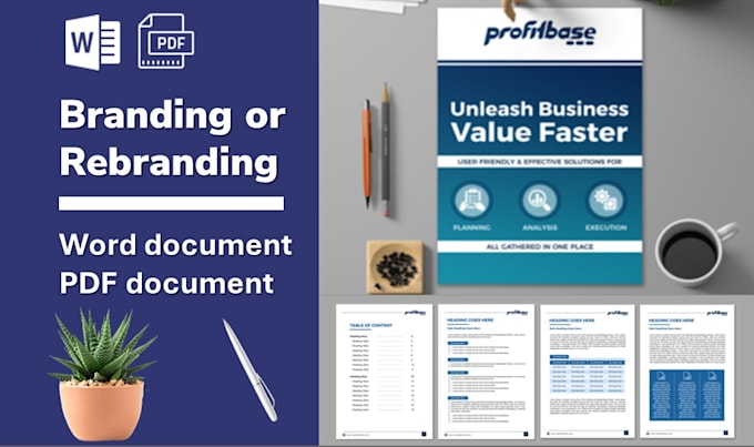 Branding or rebranding your documents by Template_point | Fiverr