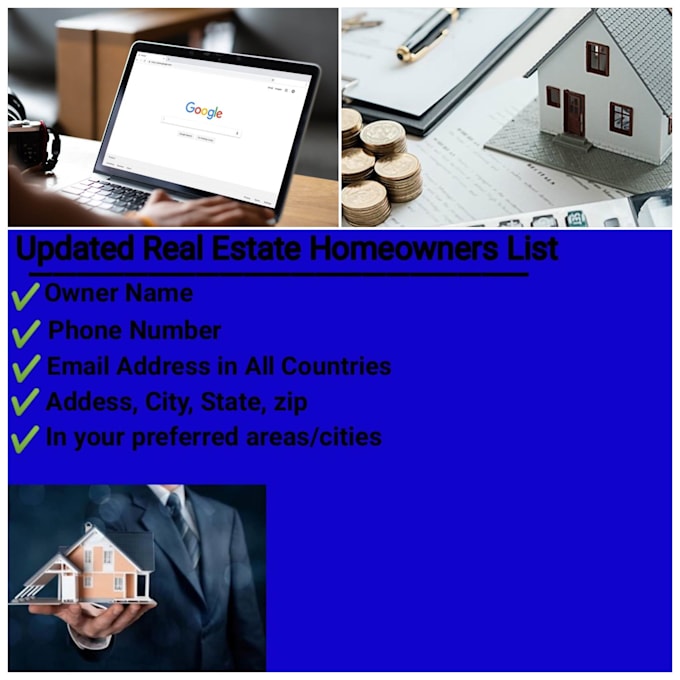 Create a contact list for real estate owners and shops by Ixkoyazn | Fiverr