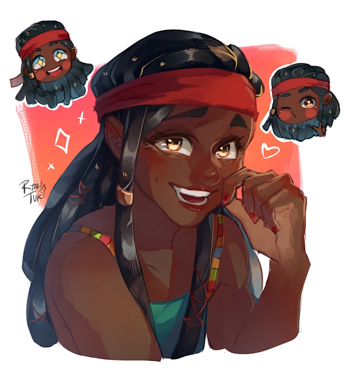 Draw your character, dnd oc and avatar for pfp by Riantuk | Fiverr