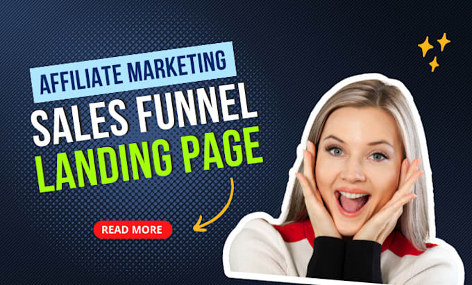 Design affiliate marketing sales funnel landing page clickbank lead ...