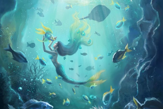 Create stunning mermaid art by Loneos | Fiverr