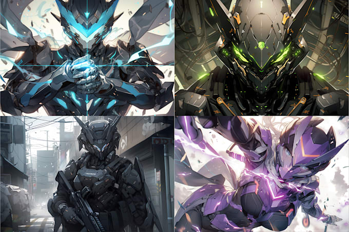 Create up to 20 cool robot in anime style using ai by Haridatuamas | Fiverr