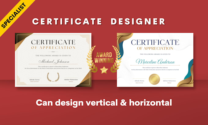Design professional certificate only for you by Hafiqieabdraof | Fiverr