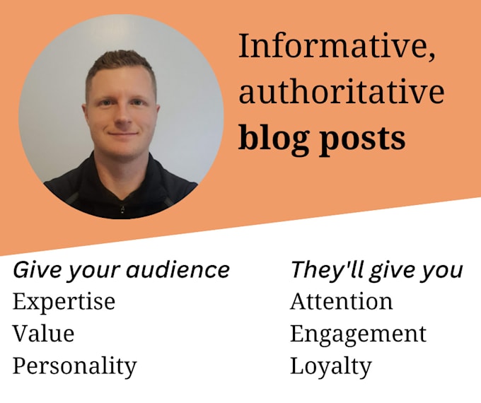 Write an informative blog post that shows your authority and ...