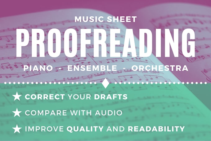 Proofread your sheet music by Albertobellio | Fiverr