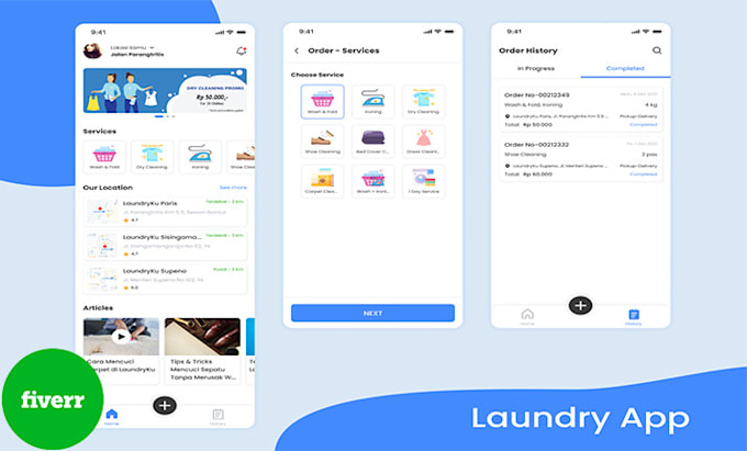 Develop on demand laundry app, booking and delivery app by Teddy_dev777 | Fiverr