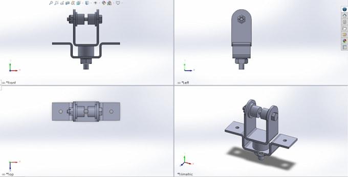 Draw 3d cad models, ortho projection using solidworks by Mehrankhan909 ...