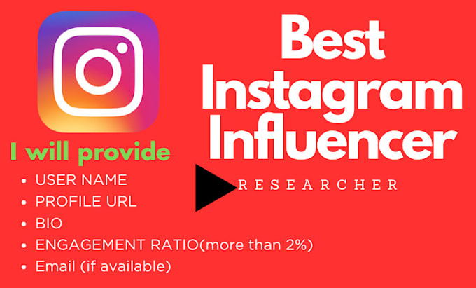 Find best instagram influencer for your niche by Noman616 | Fiverr